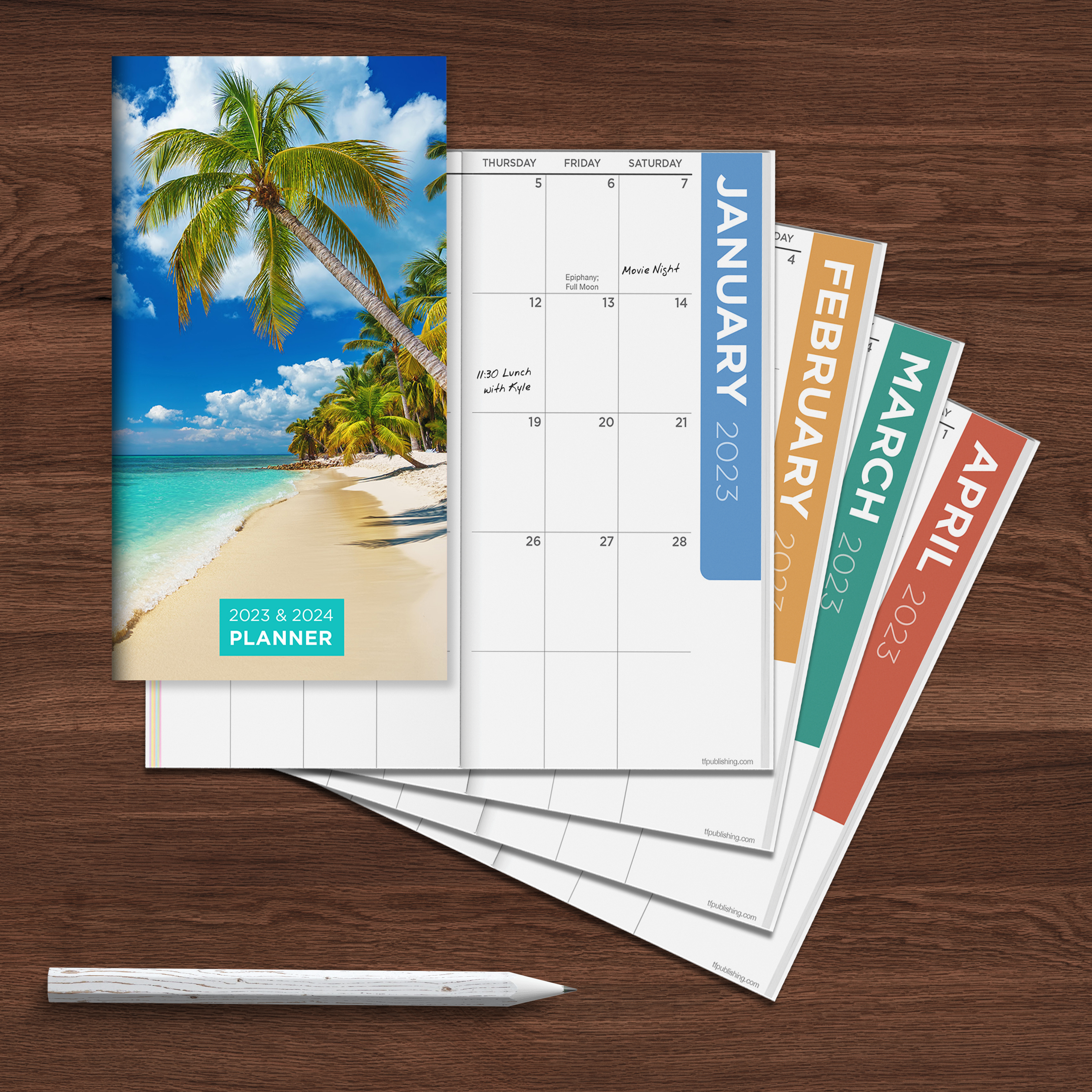 TF Publishing 2023 2024 Tropical Beaches 2 Year Small Monthly Pocket TF Publishing 2023 2024 Tropical Beaches 2 Year Small Monthly Pocket